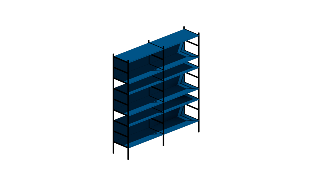 Estante Simétrica Azul Grande - Vitrine Revit